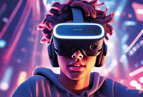 3 D Rendering Of Vr Headset And Man Playing Video Game3 D Rendering Of