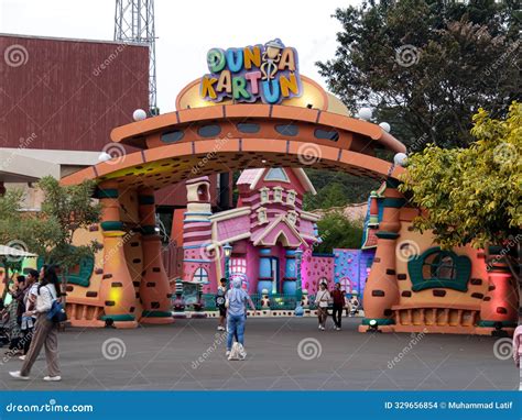 View Of The Gate Of The Dunia Kartun Recreation Area In Dufan Jakarta Editorial Stock Image