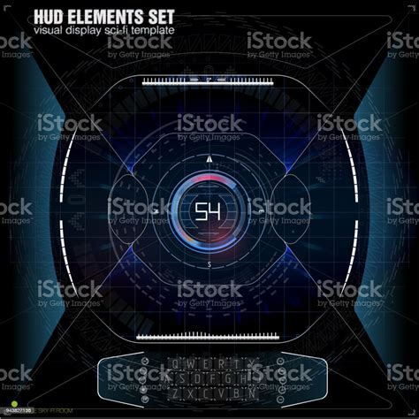 미래 Vr 디스플레이 디자인 공상 과학 소설 헬멧 Hud입니다 가상현실에 대한 스톡 벡터 아트 및 기타 이미지 가상현실 가상현실 시뮬레이터 개념 Istock