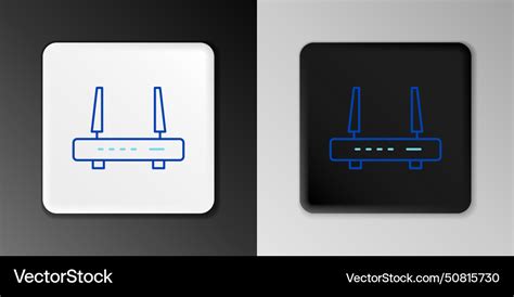 Line Router And Wi Fi Signal Icon Isolated Vector Image