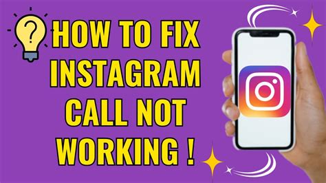 how to fix instagram call not working easy fix youtube