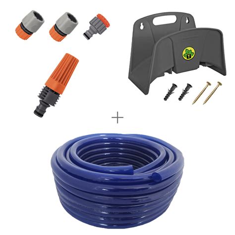 Kit Mangueira de Jardim Siliconada Esguicho e Engate 20m