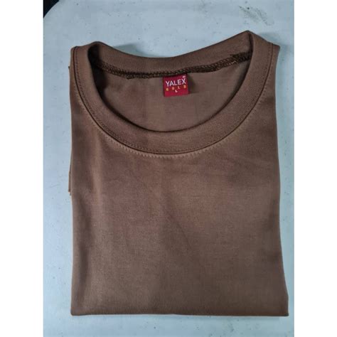 Yalex Mocha Roundneck Red Label Plain Shirt Shopee Philippines
