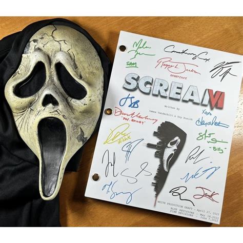 Scream Vi Script Signed Autograph Reprints 124 Pages Scream 6 Ghost