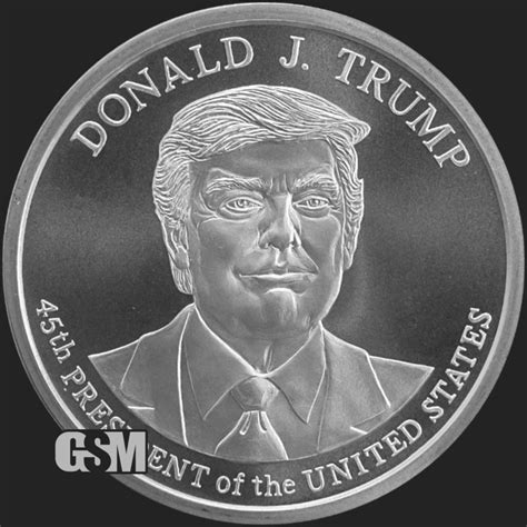 1 Oz President Donald J Trump Bu Silver Round