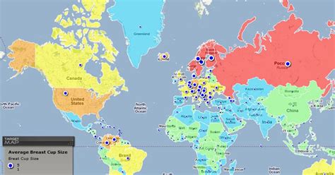 Mapa Del Día Las Mujeres Con Los Bustos Más Grandes País Por País
