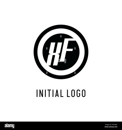 Initial Xf Logo Concentric Circle Line Clean And Simple Monogram Logo Style Vector Graphic