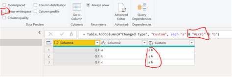 Solved Show Whitespace Option In Power Query Editor Of Po