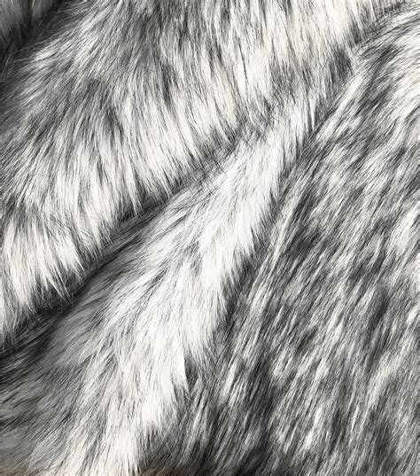 Fashion Faux Fox Fur Fabric Silver Joann