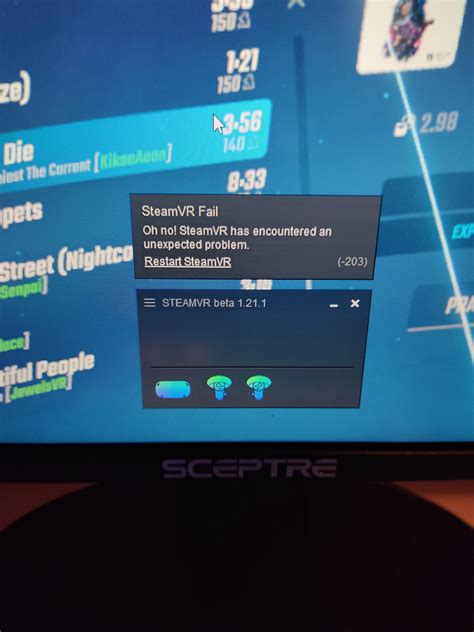 Steamvr Error 203 I Need Help To Fix It I Tried Everything I Imagine