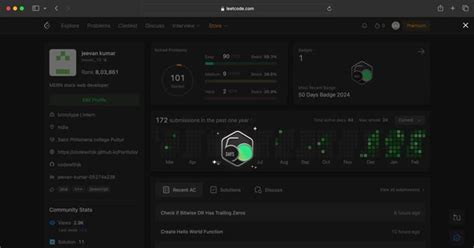 Jeevan Kumar On Linkedin Leetcode Codingjourney 50daysbadge Neverstoplearning Codingcommunity
