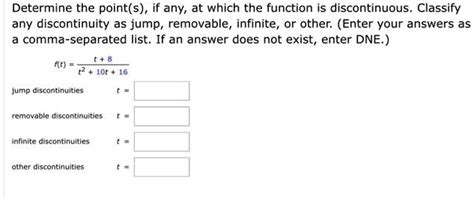 Solved Determine The Points If Any At Which The Function Is