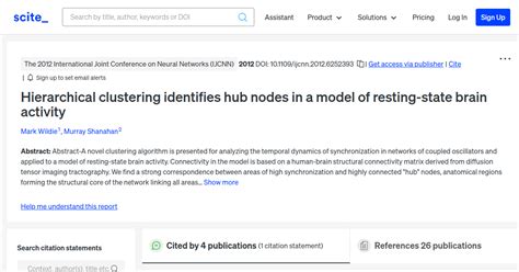 Hierarchical Clustering Identifies Hub Nodes In A Model Of Resting