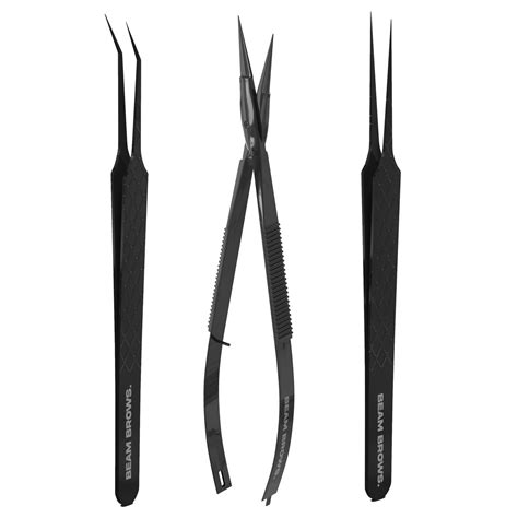 Brow Extensions Tweezers And Scissors Kit Aura Monaco