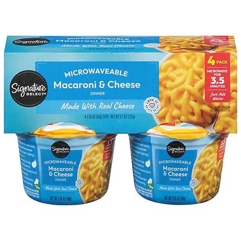 Signature Select Macaroni And Cheese Dinner Microwaveable Cup 4 2 05 Oz