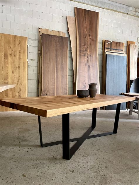 Massivholztisch Eichenholz Rustikal Esstisch Modern Holztisch
