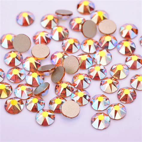 Junao 8 большой 8 маленький грань Ss20 Розовый Ab стекло стразы плоские круглые Кристаллы