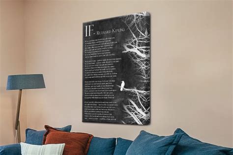 Rudyard Kipling If Poem Typographic Wall Art Canvas Prints Perth