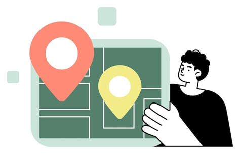 Premium Vector Man Planning Route On Digital Map