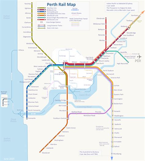 Perth Rail Map