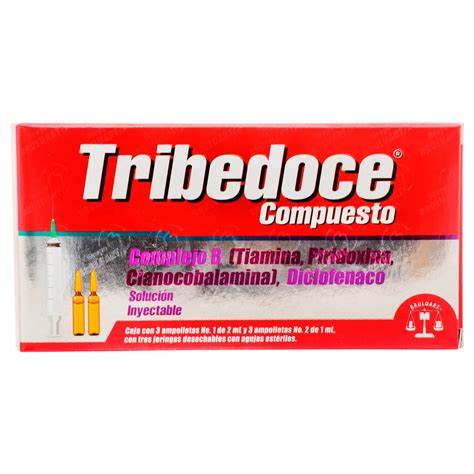 Tribedoce Compuesto 100mg 75mg Con 3 Ampulas Complejo B Diclofenaco