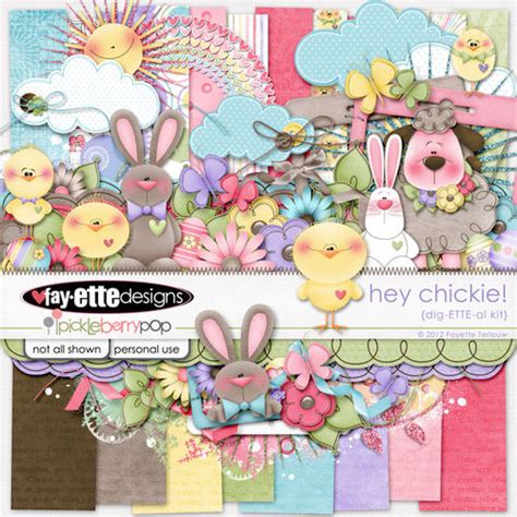 Скрап набор Hey Chickie