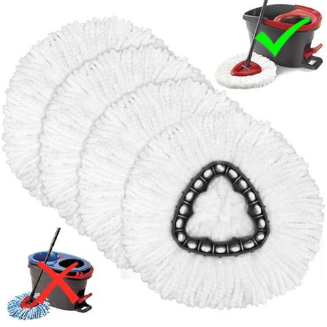 Triangular Mop Replacement Heads For Spin Mop Microfiber Spin Mop Refills Easy Cleaning Mop For