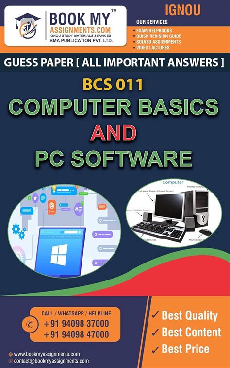 Ignou Bcs 011 Computer Basics And Pc Software Study Guide For Ignou