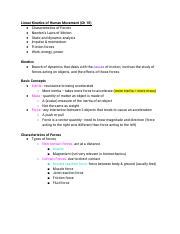 Linear Kinetics Pdf Linear Kinetics Of Human Movement Ch Characteristics Of Forces Newtons
