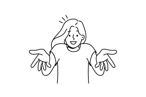 Premium Vector Smiling Woman Talking At Camera