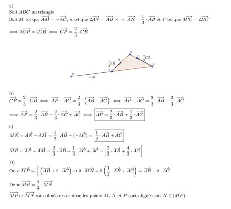 Bonjour Quelquun Peut Maider Svp Soit Abc Un Triangle A Construire Les Points M N Et P