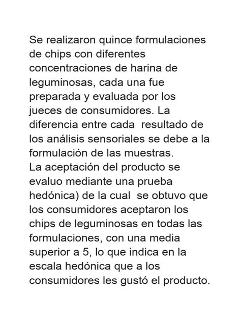 Analisis Del Producto Funcional Y Nutricional Pdf Proteínas Haba