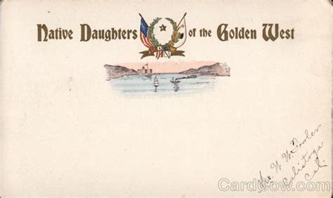 Native Daughters Of The Golden West Calistoga Ca Postcard