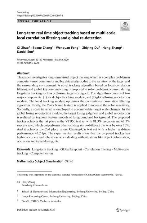 pdf long term real time object tracking based on multi scale local