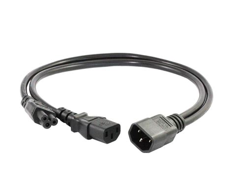 0 5m Iec C14 To Iec C13 And Iec C5 Splitter Cable Au