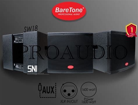 Jual SUBWOOFER BARETONE SW 18 1600 WATT 18 INCH ORIGINAL PER UNIT