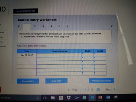Solved Ssignment Exercise 9 12 Notes Receivable Transactions