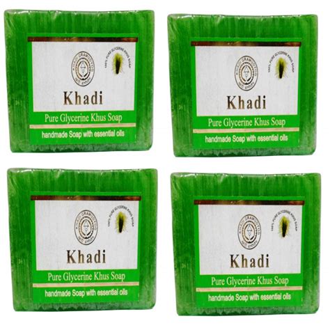 Buy Khadi Herbal Khus Soap 125g Set Of 4 Online ₹280 From Shopclues