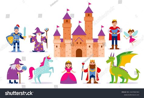 Vector Fairy Tales Characters Isolated Stock Vector Royalty Free