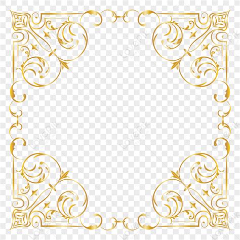 유럽 클래식 황금 무늬 테두리장식 라인권위 있는패턴 라인 Png 일러스트 무료 다운로드 Lovepik