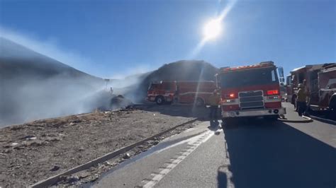 San Bernardino Ca Wildfire Burning Wednesday Firefighter Videos Nbc