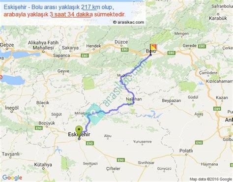 Eskişehir Bolu arası kaç km saat