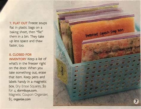Freeze Soups Flat In Zip Lock Bags For Easier Storage And Faster