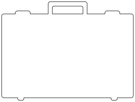 Shape Of Suitcase Free Printable Papercraft Templates