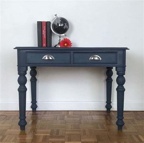 Antique Dark Blue Ladies Writing Desk