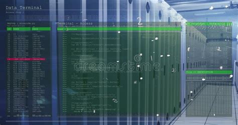 Image Of Digital Padlock And Data Processing Over Computer Servers