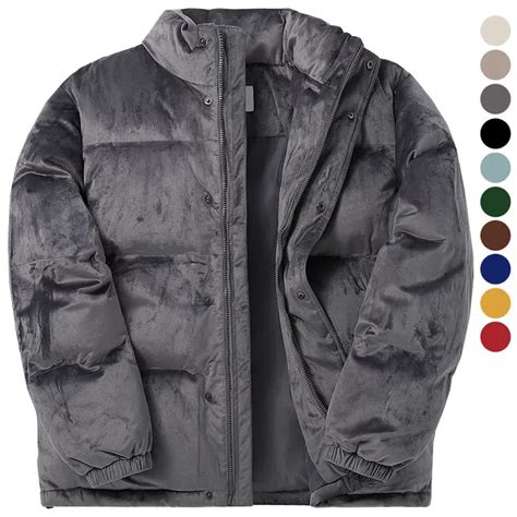 오버핏 유니크 벨벳 숏패딩