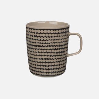 Marimekko Oiva Siirtolapuutarha muki dl Räsymatto musta terra Artteli Shop Oy