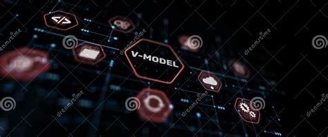 V Model System And Software Development Lifecycle Methodology Technology Concept Stock