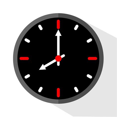 Dark Analog Clock Icon Vector Illustration 1857226 Vector Art At Vecteezy